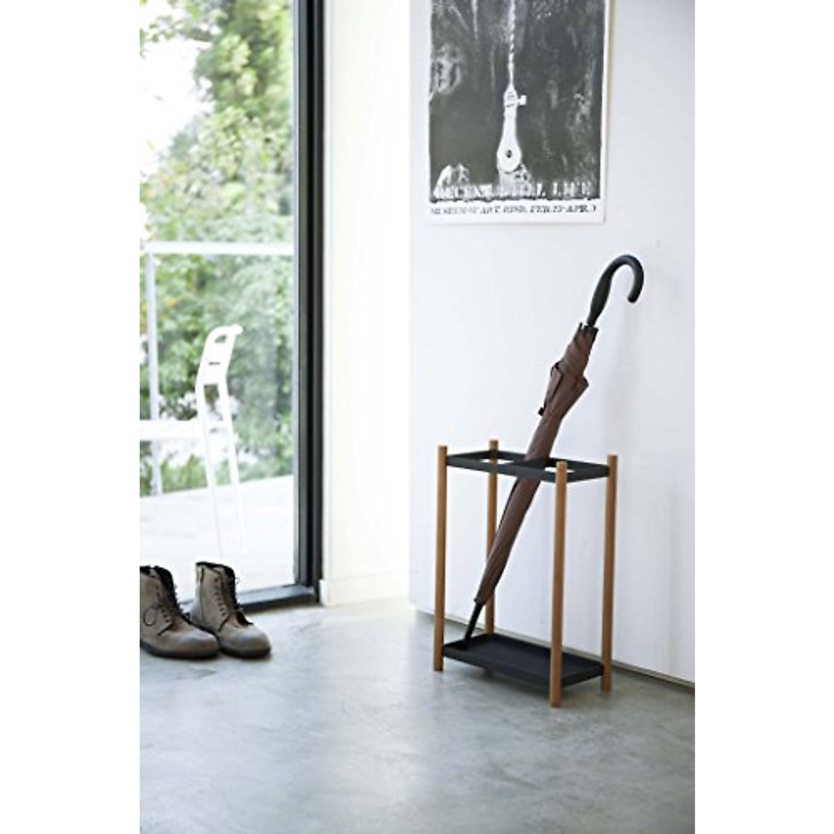 YAMAZAKI home Plain Umbrella Stand Black,