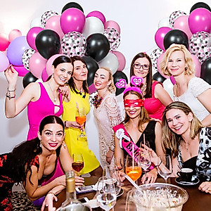 White Pink Rose Red Black Balloons and Confetti Balloon for Birthday Baby Shower Wedding Graduation Party Decoration