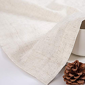 jinchan Linen Beige Curtains 108 Inches Extra Long for Living Room Farmhouse Rod Pocket Back Tab Light Filtering Window Drapes 2 Panels for Bedroom Patio Door 50x108 Crude 2 Panels