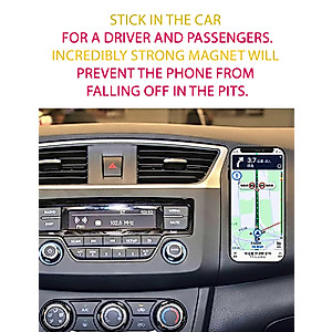 SALEX Compatible with Magsafe Car Mount for Dashboard, Wall, Fridge, Truck, Mirror 2 Pack. Stick On Magnetic Phone Mount for iPhone 15 14 Plus 13 Pro Max 12 Mini. Flat Magnet Dash Phone Holder