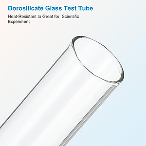 PATIKIL 80ml Test Tubes, 15pcs 6.5x1.18in Glass Clear Round Bottom Test Tube Containers for Bead Party Candy Bath Salt Storage Scientific Experiment Plant Propagation