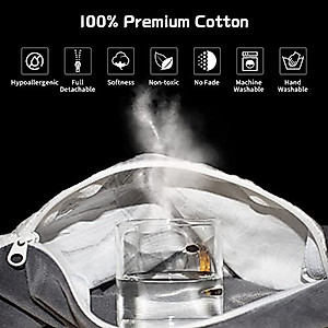 Baby Lounger Bed Cover 100% Cotton Breathable Newborn Sleeping Bed Cover Co Sleeping Nest Bed Machine Washable, Strong Zipper, Adjustable Size