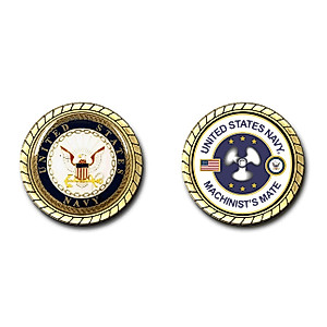 US Navy Machinists Mate Challenge Coin - Officially Licensed