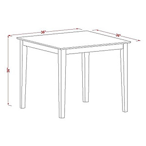 East West Furniture VNCH3-MAH-C Vernon 3 Piece Kitchen Counter Height Dining Set Contains a Square Pub Table and 2 Linen Fabric Upholstered Chairs, 36x36 Inch, Mahogany