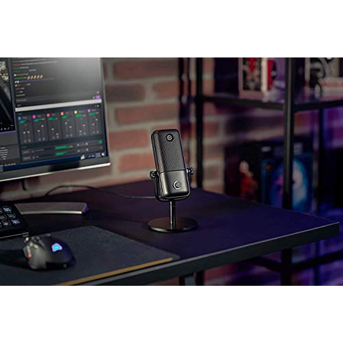 Elgato Wave:1 - Premium Cardioid USB Condenser Microphone for Streaming, Gaming, Home Office, Free Mixer Software, Sound Effect Plugins, Anti-Distortion, Plug & Play, Mac/PC, Stream Deck compatible