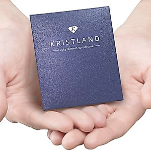 KristLand - 925 Silver Adjustable Necklace Circle Minimalist Enamel Tiny Heart Cactus Triangle Pendant Dainty Choker for Women Infinity Silver