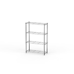Everest 4-Shelf Shelving Units and Storage, Heavy Duty Storage Shelves (up to 250lbs), Wire Shelving Rack, Chrome Rack Shelf, 14" D x 36" W x 54" H