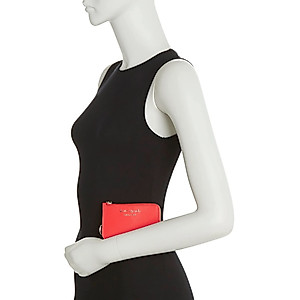 Kate Spade New York womens unisex Leather Medium L-Zip Card Holder Keychain, Gazpacho