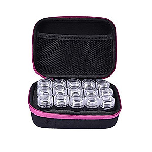 15 Slots Diamond Embroidery Box Diamond Painting Accessory Storage Case Container DIY Art Craft Jewelry Beads Sewing Pills Organizer Holder Clear Plastic Beads Cross Stitch Zipper Storage Bag Boxes