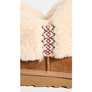 UGG Women's Ultra Mini Ugg Braid Boot, Chestnut, 8