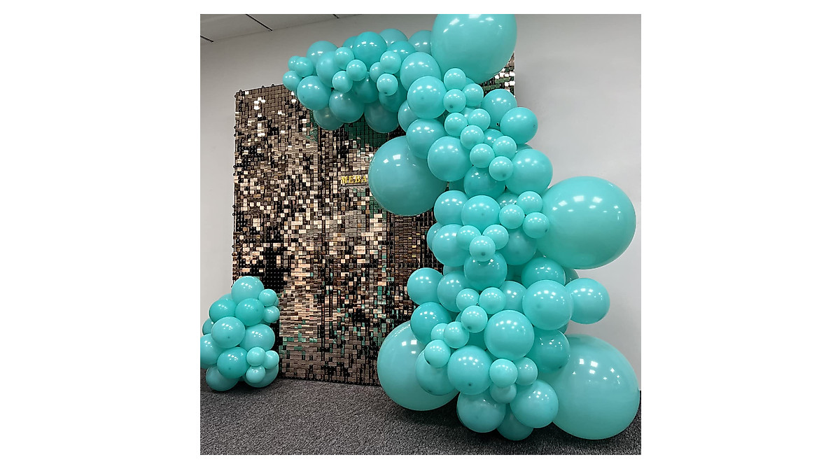 MEBAY 100 Pcs Teal Blue Balloons for Parties