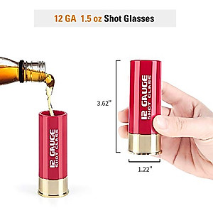 MyMealivos 12 Gauge Shot Glasses set of 4