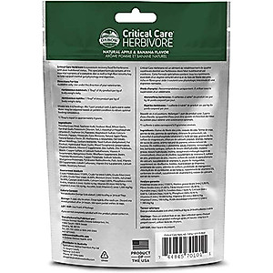 Oxbow 3 Pack of Apple & Banana Critical Care Herbivore, 4.97 Ounces Each, Support Supplement for Small Pets