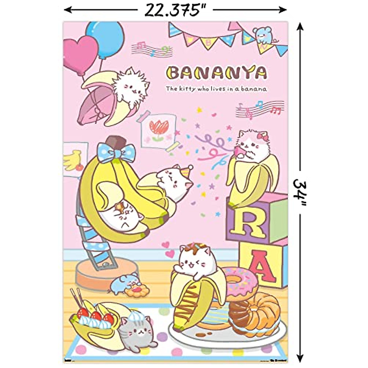 Trends International Bananya - Party Wall Poster, 22.375" x 34", Unframed Version