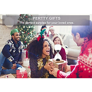 YLTIMER Magnetic Hourglass Sand Timer 1 Minute: Large Sand Clock with Black Magnet Iron Powder & Wood Base, Sand Watch 1 Min, Hand-Blown Hour Glass Sandglass for Office Desk Home Decor