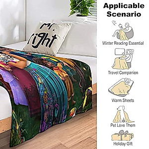 TNHPYEG Luxury Blanket Encanto Throw Blankets, Flannel Blankets and Throws for All Seasons, Washable Air Condition