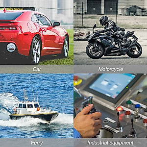 300DB Super Loud Train Horn, 2PCS Car Air Electric Snail Double Horn, 12V Waterproof Air Horns Replacement Kit, Automotive Accessories Universal for Car, Motorcycle, Truck, Bike, Boat (Red)