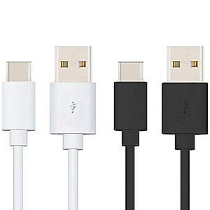 (2 Pack) Short USB C Cable, 5 inch USB C to A Cable Charge Cable White (white-5inch)