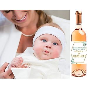 Set of 2 Godparent Proposal Gift Wine Bottle Labels - Perfect Way to Surprise Your Child’s Godmother and Godfather - Pregnancy Announcement Gift Ideas for Godparents - Will You Be The Godparents Gift