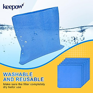 KEEPOW Reusable Shop Vac Filters Compatible with Stanley 1-6 Gallon Wet/Dry Vacuums, Part# 25-1217 (6 Pack)
