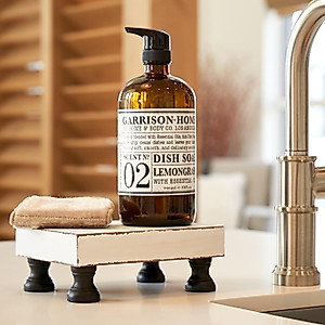 KIBAGA Decorative Wood Riser For Display - Beautiful Wooden Farmhouse Pedestal Stand Uniquely Displays Your Decorations - The Perfect Display Tray for Your Home and Kitchen Decor