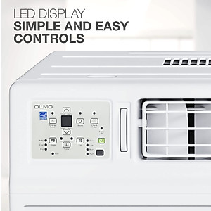 OLMO 18000 BTU Window Air Conditioner 11.8 CEER 208-230V with Remote Controller and Window Frame