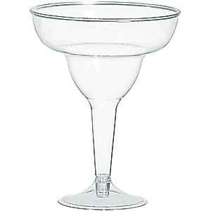 Amscan Clear Classic Margarita Glasses - 11 oz. (Set of 20) - For Parties & Events