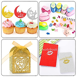 Twavang 24 Sheets Red Glitter Cardstock Paper, A4 Premium Sparkly Paper for Scrapbook, DIY Projects, Party Decoration, Gift Box Wrapping 250GSM/92lb