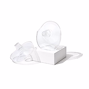 Willow Go Wearable Breast Pump Flanges, 2-Pack | Breast Shield for Willow Go™ Hands Free, Cord Free Double Electric Breast Pump | | Clear, 27mm