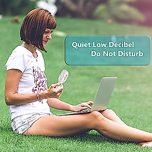 AKANDS Mini Portable Electric Fan, USB Rechargeable Handheld Fan Three-Speed Adjustment, Personal Fan with Phone Holder Base, Lightweight Fan for Stylish Girls, Women and Men Indoor Outdoor (Blue)