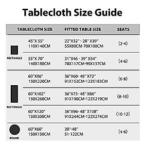 Rectangle Table Cloth, Boho Rectangle Tablecloth, Stain Resistance Water Repellent and Wrinkle-Free, Bohemian Table Cover Decor for Home Kitchen Dining Party Patio Indoor and Outdoor Use, 60'' x 84''