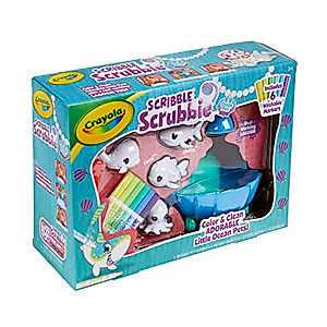 Crayola Scribble Scrubbie Pets Blue Lagoon Playset, Pet Toys For Girls & Boys, Gifts For Kids Ages 3+