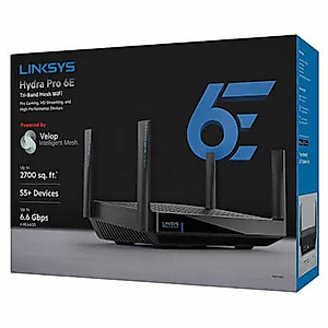 Linksys Hydra Pro 6E Tri-Band Mesh WiFi AXE6600 Router