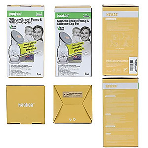 Haakaa Manual Breast Pump with Base 4 Fl Oz/100ml+Lid