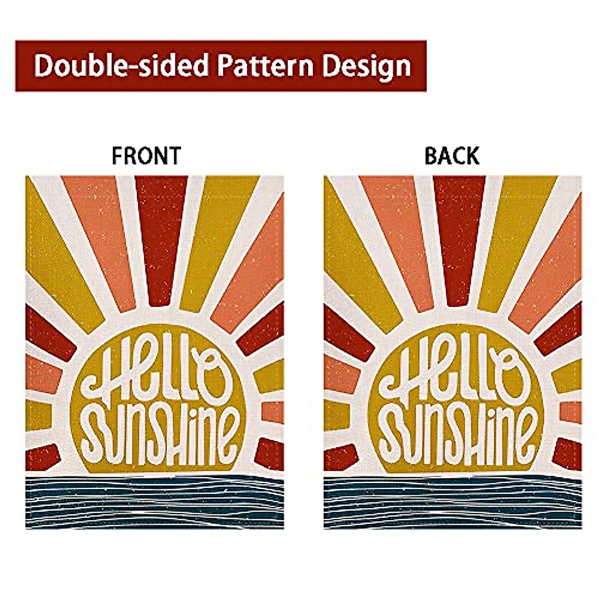 Summer Hello Sunshine Garden Flag 12.5×18 Inch Vertical Double Sided Yard Outdoor Decoration