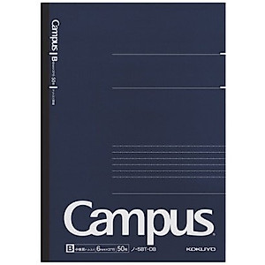 Kokuyo Campus Pre-Dotted Notebook, Semi B5-dotted 6 mm Rule - 30 Lines X 50 Sheets - 100 Pages, Pack of 5 Dark Blue