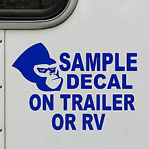 WHOA REARING HORSE TRAILER - PICK COLOR - Back Door Caution Sign Vinyl Decal Sticker A