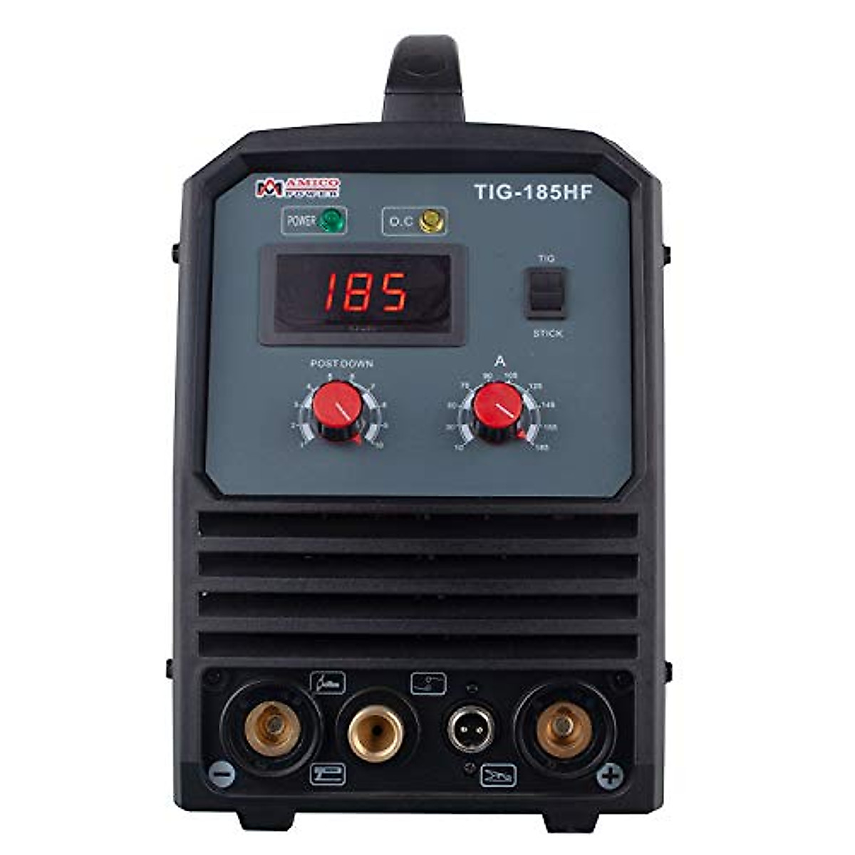 TIG-185HF, 185 Amp TIG Torch Stick Arc DC Inverter Welder, High Frequency & High Voltage 100% Start, 95~260V Wide Voltage Welding Machine.