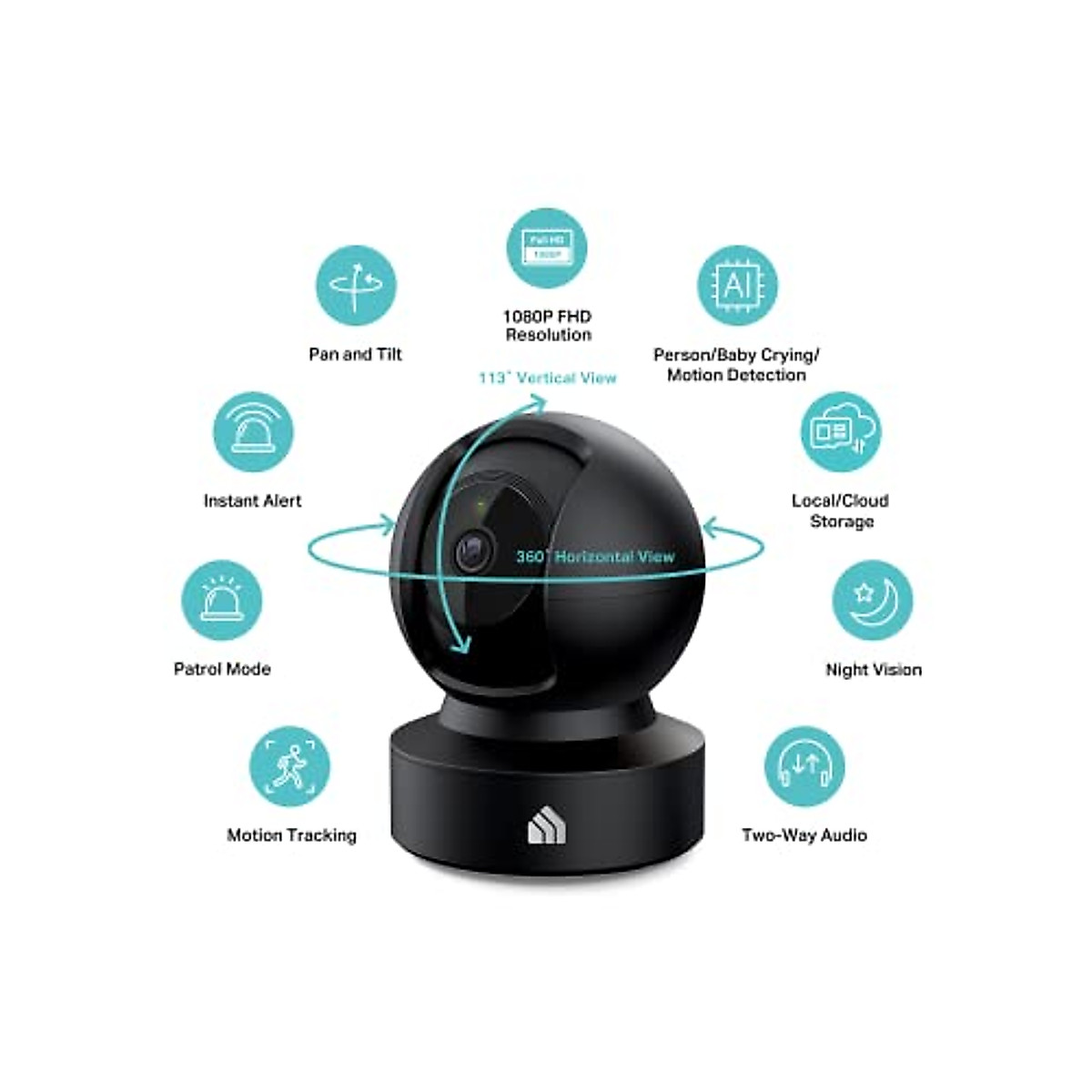 Kasa Smart 2023 New Indoor Pan-Tilt Security Camera, 1080p HD Dog Camera w/Night Vision, Motion Detection for Baby & Pet Monitor, Cloud & SD Card Storage, Works w/Alexa & Google Home, 2.4G WiFi (EC71)