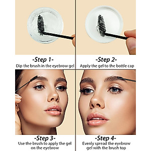 Naseny Waterproof Blue Mascara Volume And Length,5D Silk Fiber Lengthening Thickening,Clear Eyebrow Gel Keep Brows Stay In Place,Brow Freeze Goes a Long Way Creat Full Voluminous Party Eye Makeup