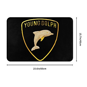 BeverlyJHoward Young Rapper Dolph Carpet Bedroom Living Room Floor Mat Anti-SlipHome Decoration Carpet 16x24in
