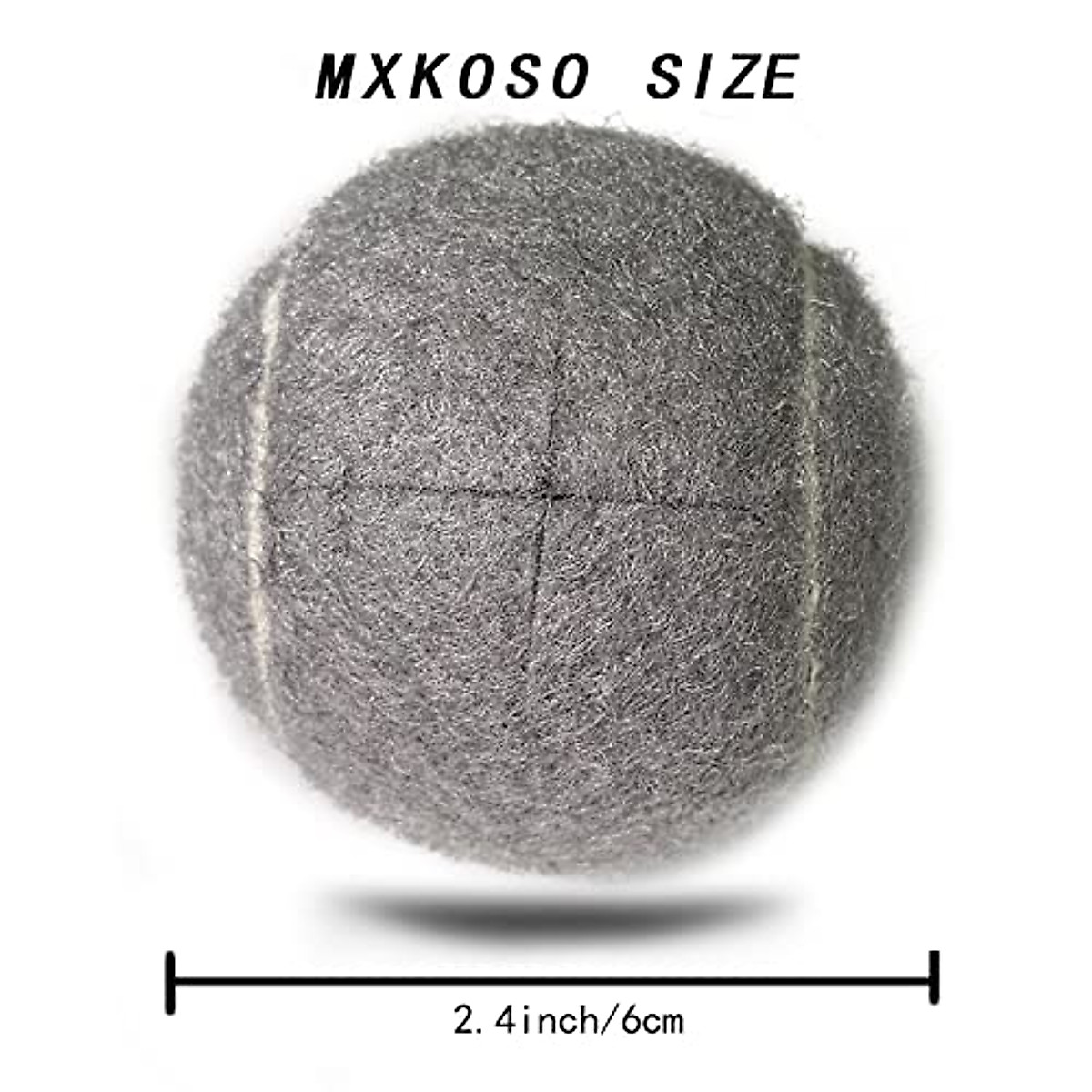 Mxkoso Precut Walker Tennis Balls, Heavy Duty Long Lasting Felt Pad Glide Coverings for Chairs Desks Furniture Legs and Floor Protection 2 PCS (Gray)