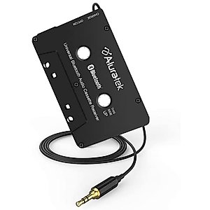 Aluratek Premium Audio Cassette Receiver, Premium Car Audio, Universal 3.5mm Audio Jack or AUX-in Port, Supports Phones/Tablets/Stereo/Headphones/Hi-Fi/Portable Speaker, 3 Foot Cable Length