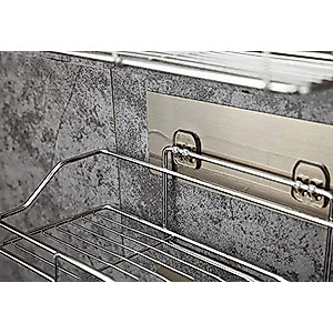 zhbotaolang Stainless Steel Shower Organiser Basket - Strong Suction Rust Proof Kitchen Bathroom Accessories M