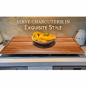 Premium Acacia Wood XL Cutting Board 1in thick/Noodle Board