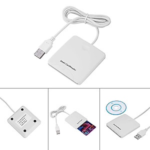 Oumij Credit Card Reader Portable USB Card Reader Full Speed Smart Chip Reader IC Mobile Bank Credit Card Readers