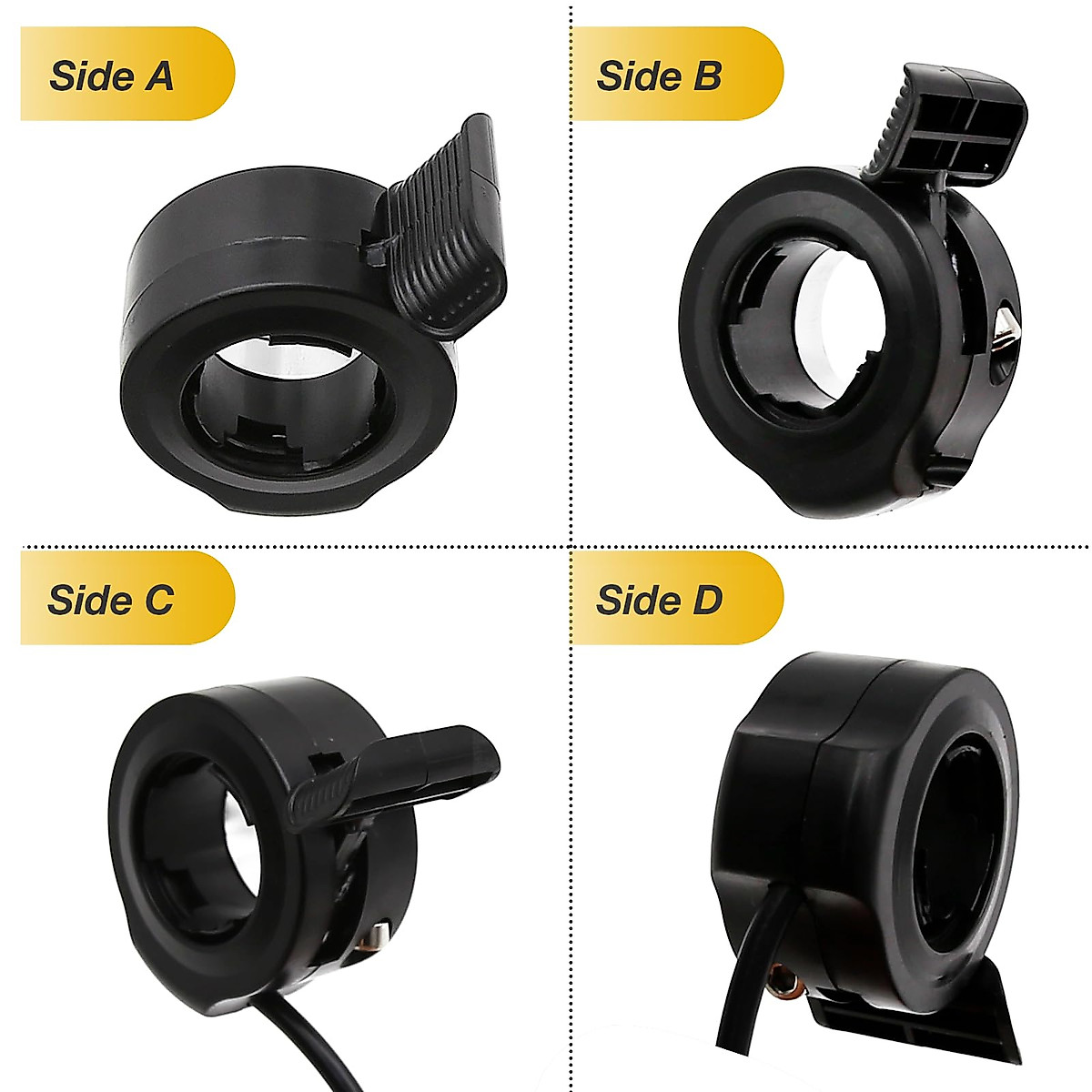 Thumb Throttle Replacement for Bafang Waterproof 3PIN Female Thumb Throttle Accelerator for eBike for BBS01B BBS02B BBSHD Mid Drive Motor eBike Conversion Kits E-Bike Throttle with 17.7 inch Cable