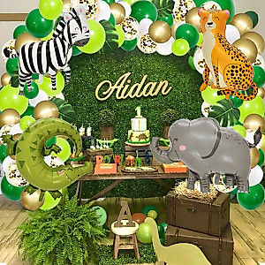 SAMOKA Large Jungle Safari Animal Balloons,8 PCS 34-40 Inch Animal Theme Party Balloons,Baby Shower Jungle Party Supplies