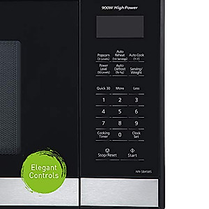 Panasonic NN-SB458S Compact Microwave, 0.9 cft, Stainless Steel