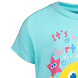 Pinkfong Baby Shark Birthday Toddler Girls T-Shirt Blue 3T